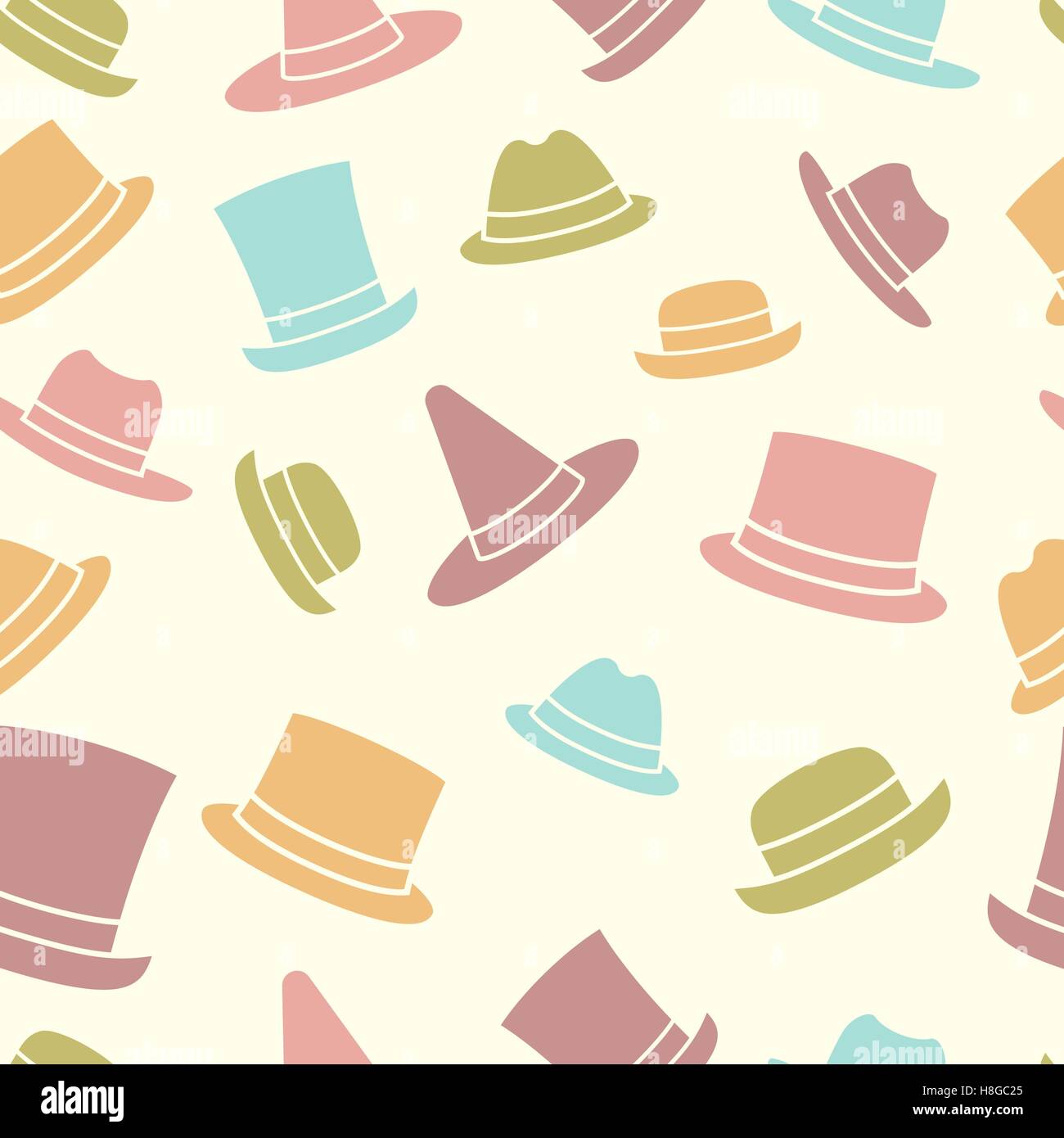 Vector illustration. Seamless pattern of hats. Eps 10 Stock Vector ...