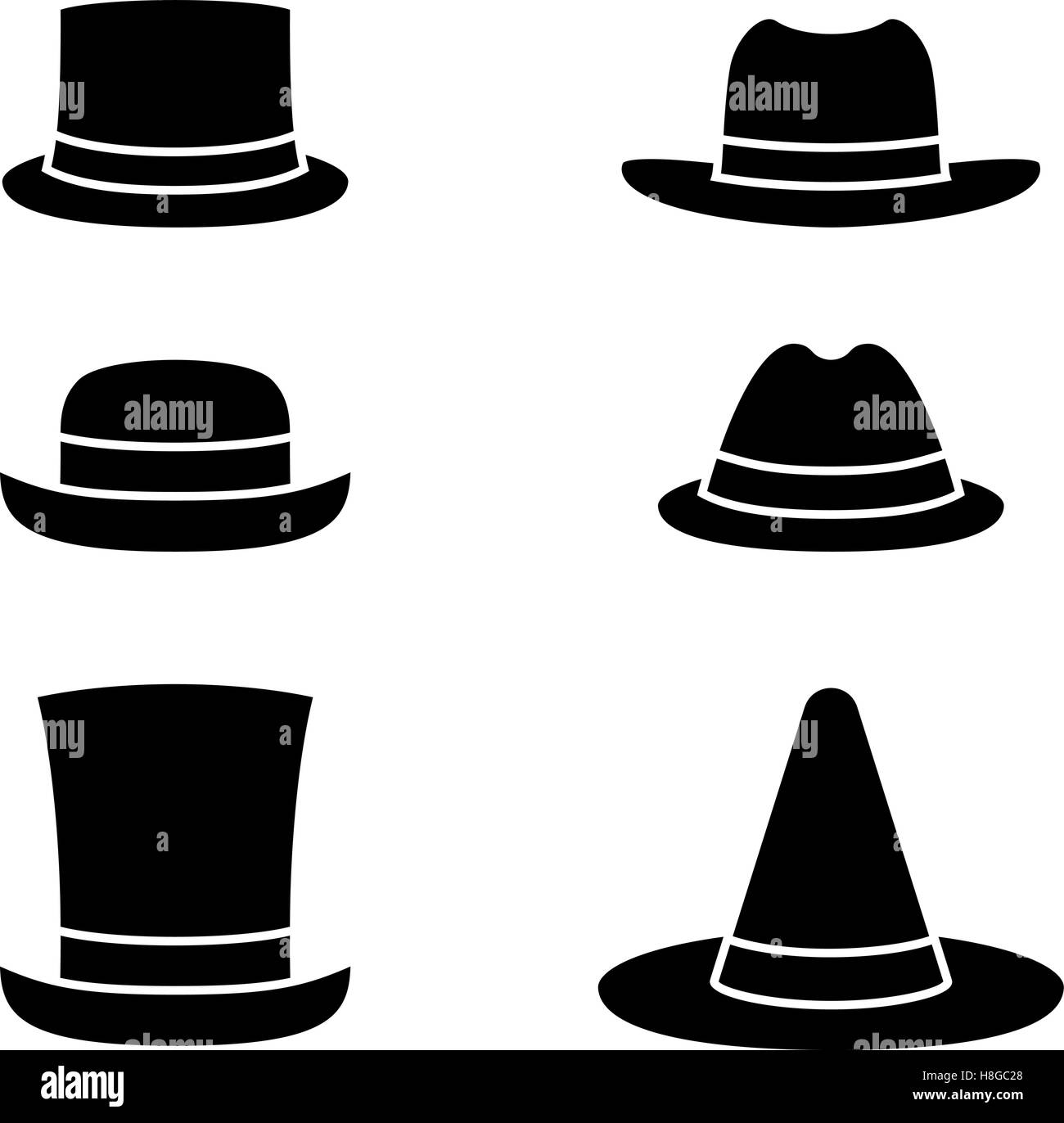 Set of hats vector vectors hi-res stock photography and images - Alamy