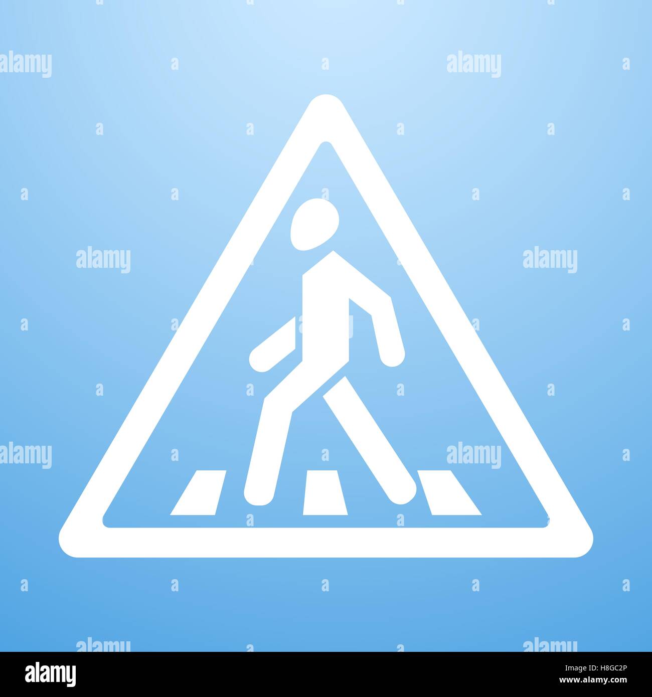 Vector illustration of Crosswalk sign. Eps 10 Stock Vector Image & Art ...