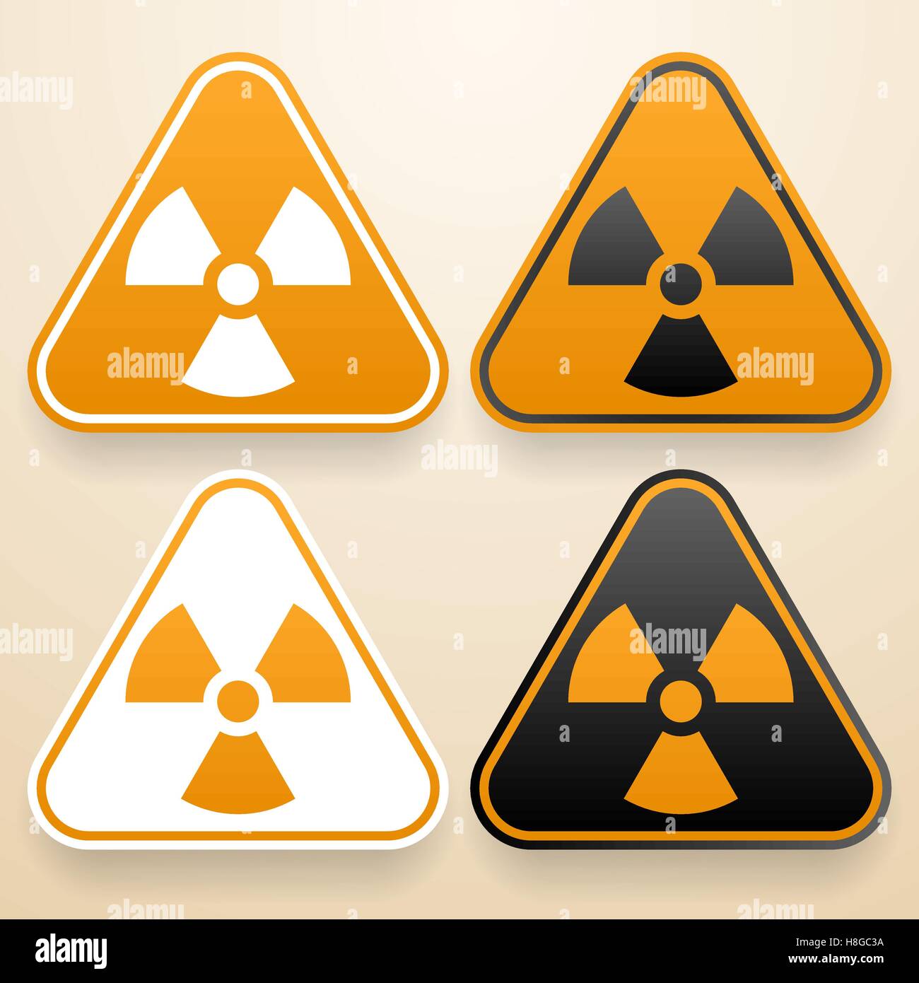 Orange warning sign Stock Vector Images - Alamy