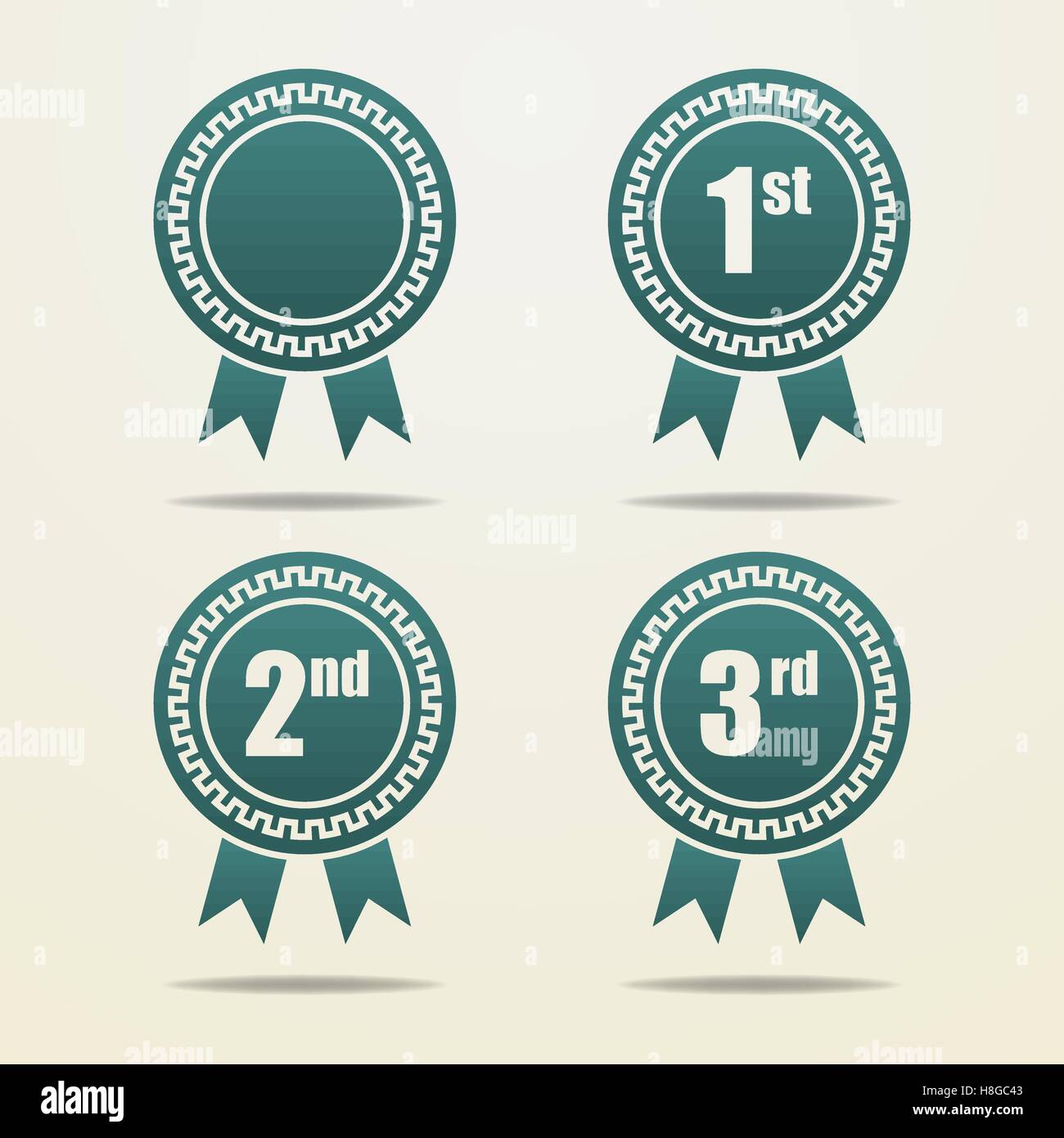 Set of badges with ribbons. Set of awards with ribbons Stock Vector ...