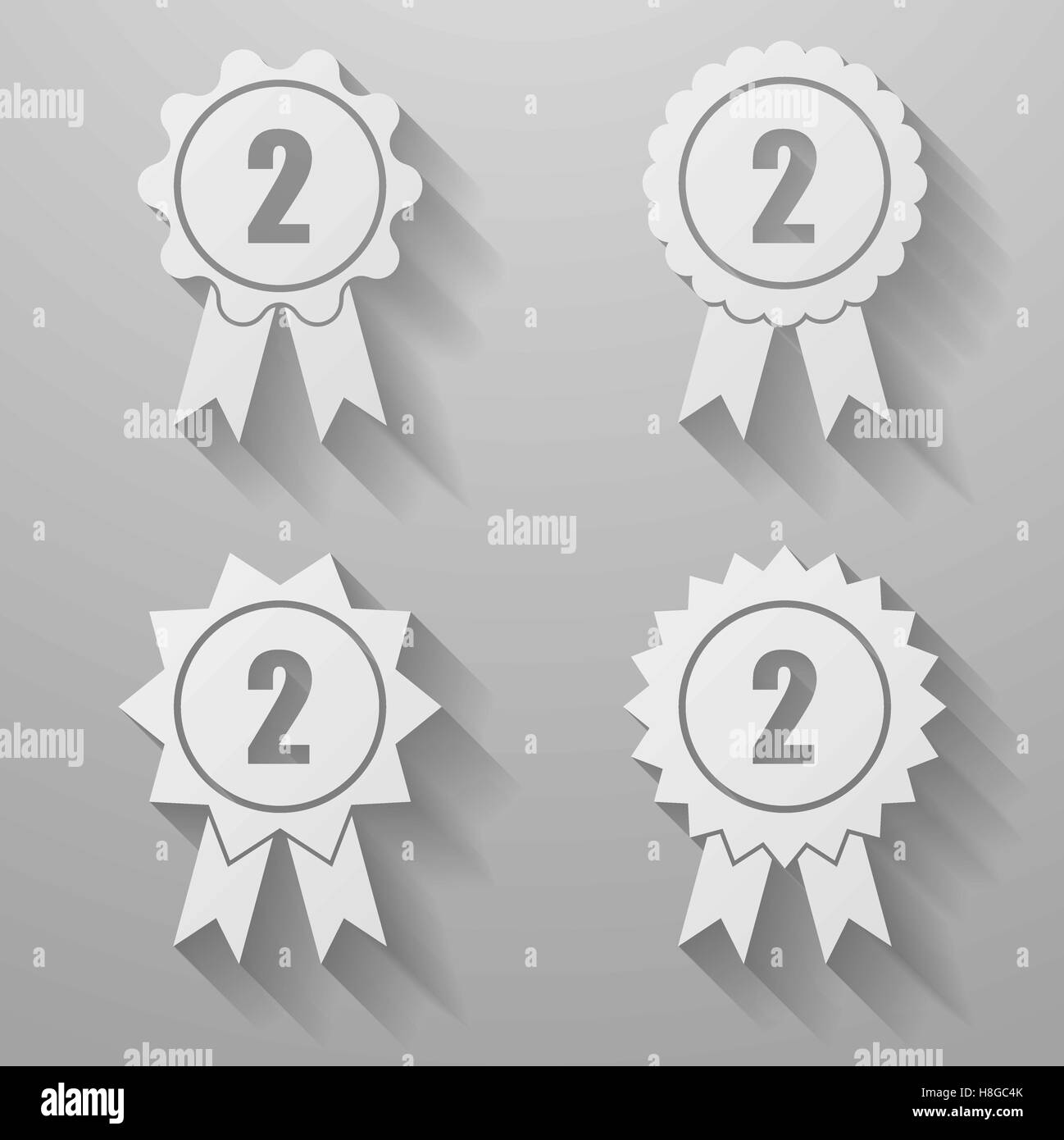 Grey badges hi-res stock photography and images - Alamy