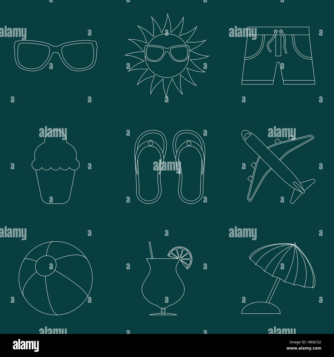 Simple travel icons hi-res stock photography and images - Alamy