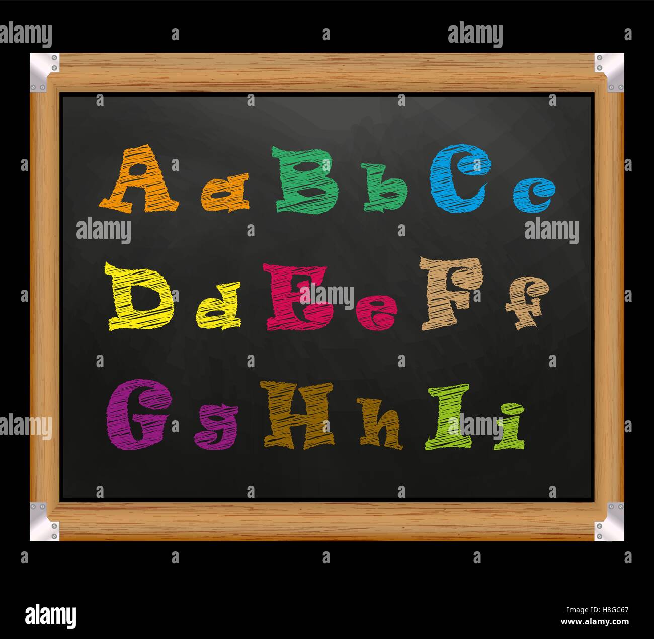 Board letters letter chalk Stock Vector Images - Alamy