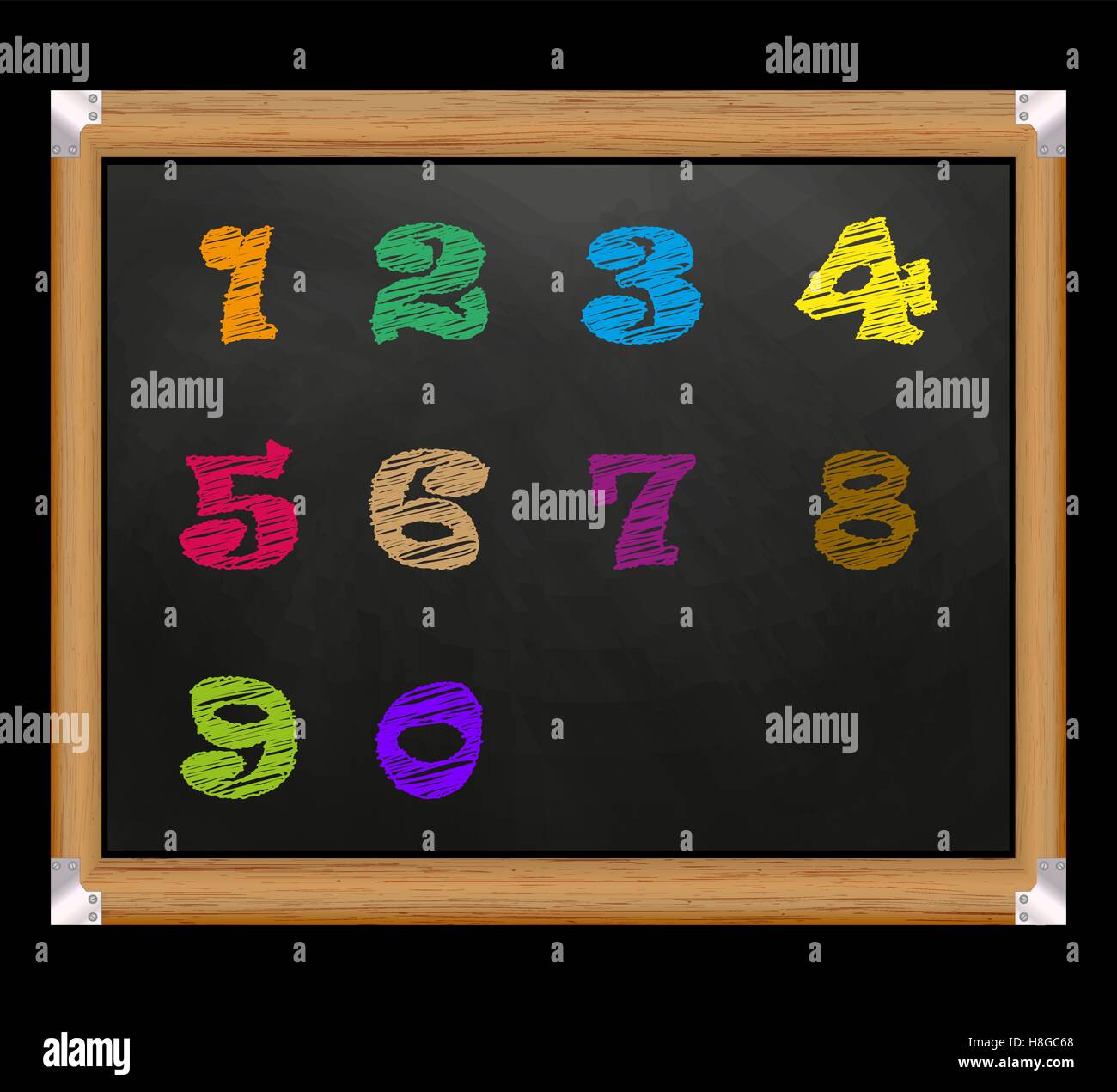 Colorful numbers on school Stock Vector Images - Alamy