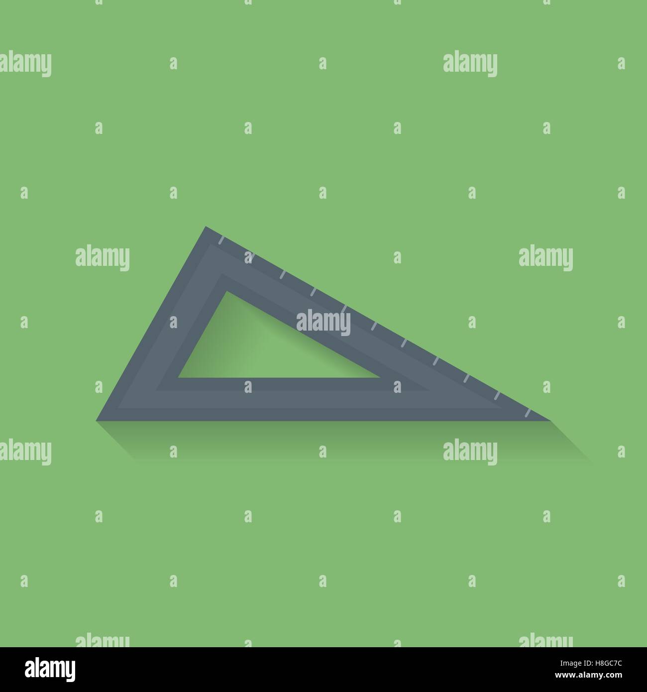 Icon of triangle ruler. Flat style vector icon Stock Vector Image & Art ...