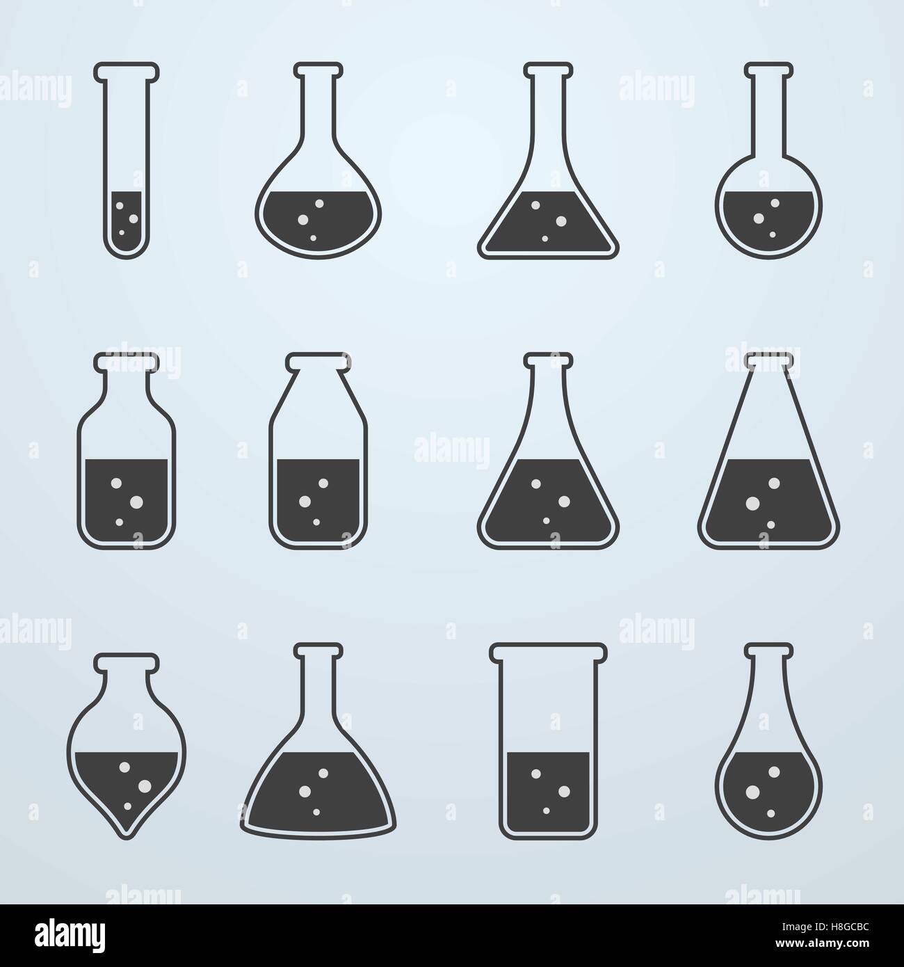 Chemical, biological science laboratory equipment - test tubes and ...