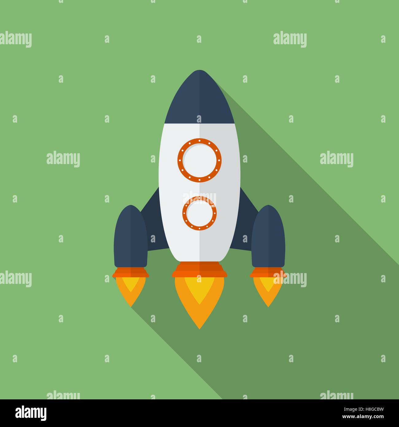 Icon of Rocket. Flat style Stock Vector Image & Art - Alamy