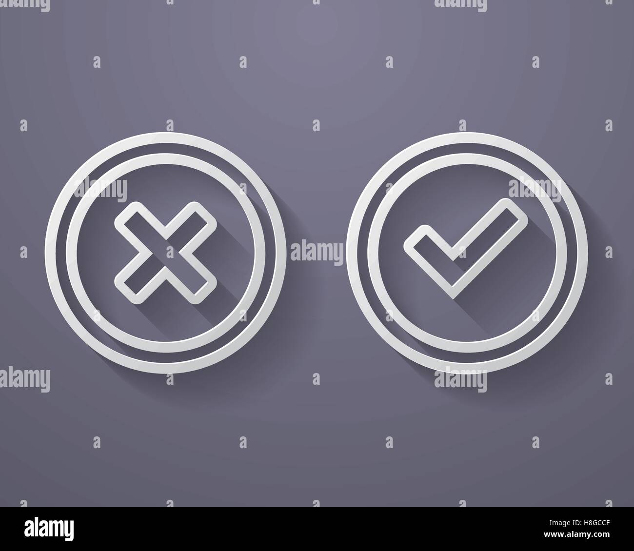 Set check mark icons hi-res stock photography and images - Alamy