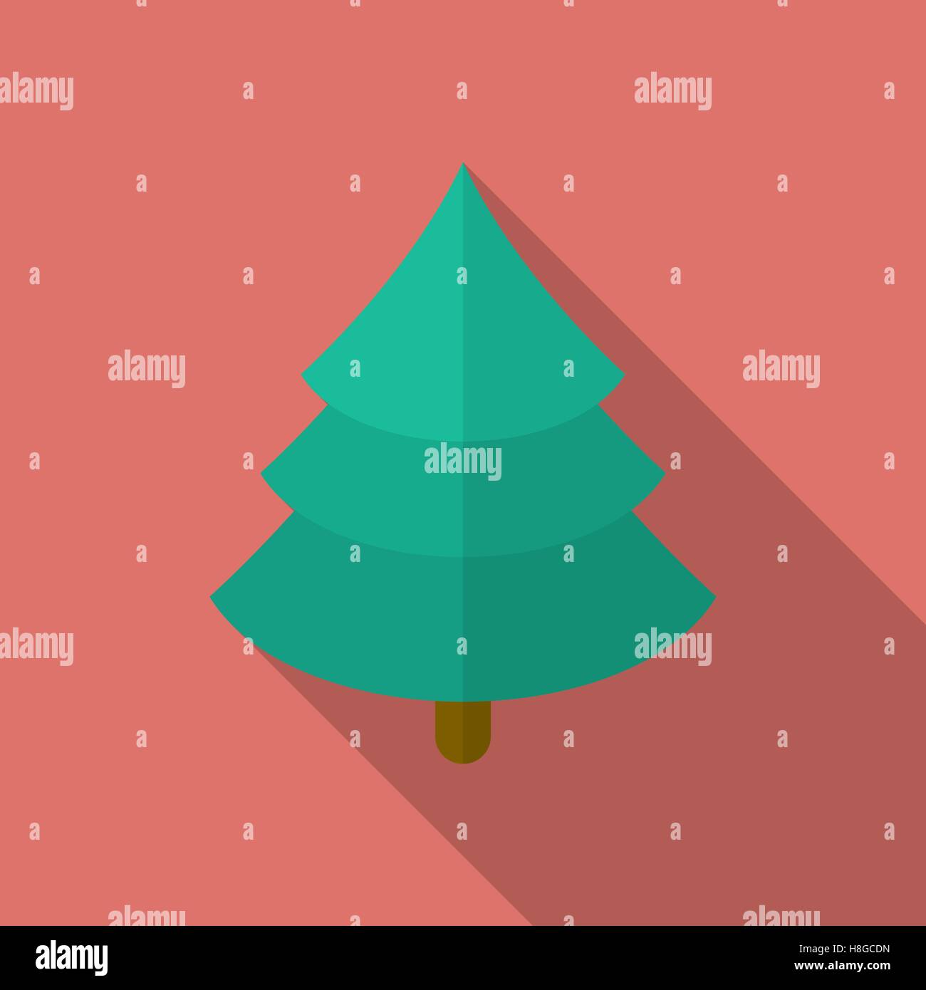 Icon of Christmas Tree. Flat style Stock Vector Image & Art - Alamy