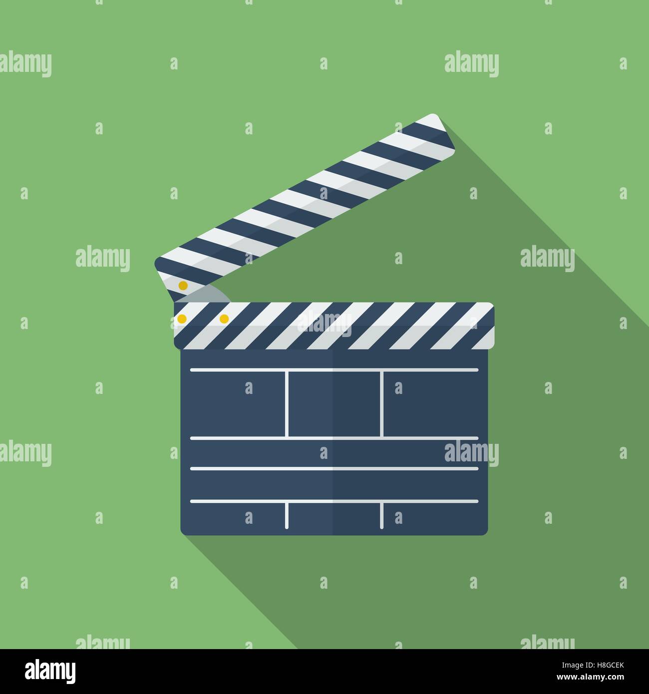Icon of Movie Clapper. Flat style Stock Vector Image & Art - Alamy