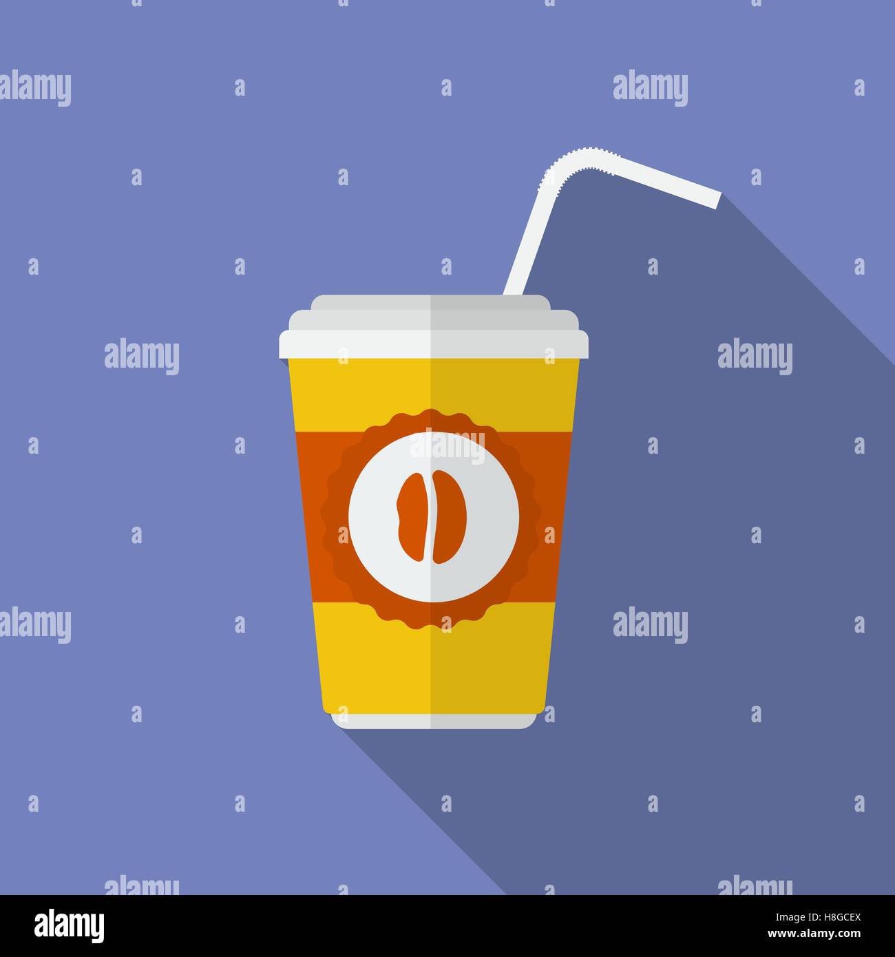 Icon of coffee glass. Flat style Stock Vector Image & Art - Alamy