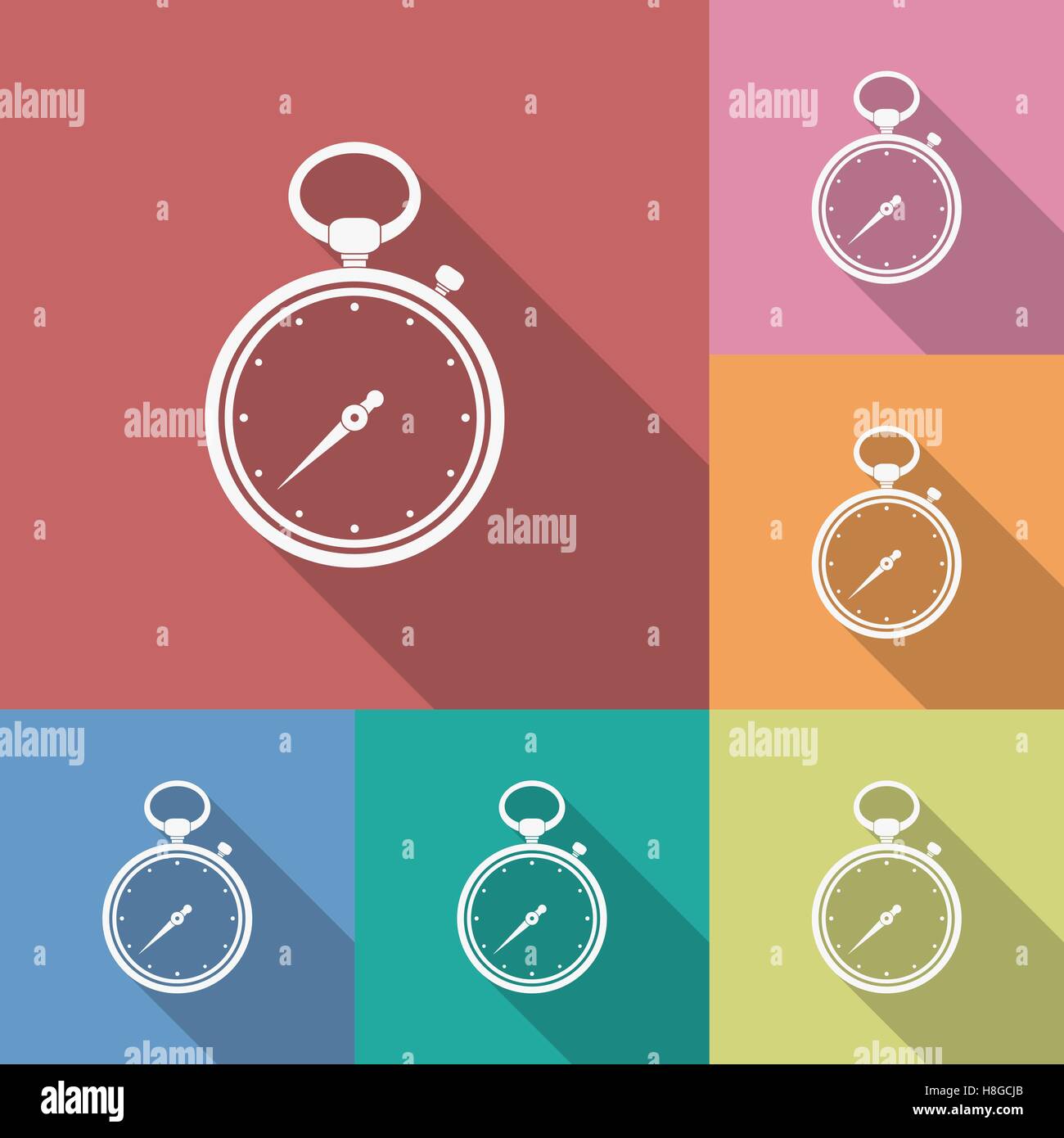Icon of Stopwatch. Flat style Stock Vector Image & Art - Alamy