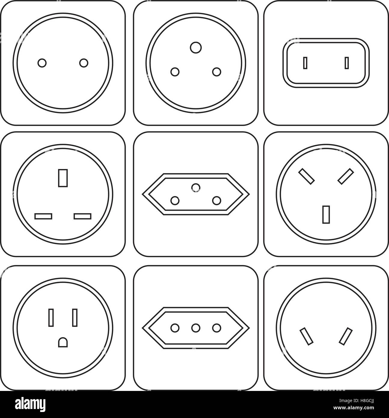American socket Stock Vector Images - Alamy