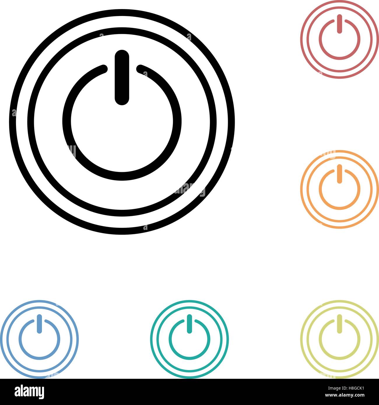 Icon of power button Stock Vector Image & Art - Alamy