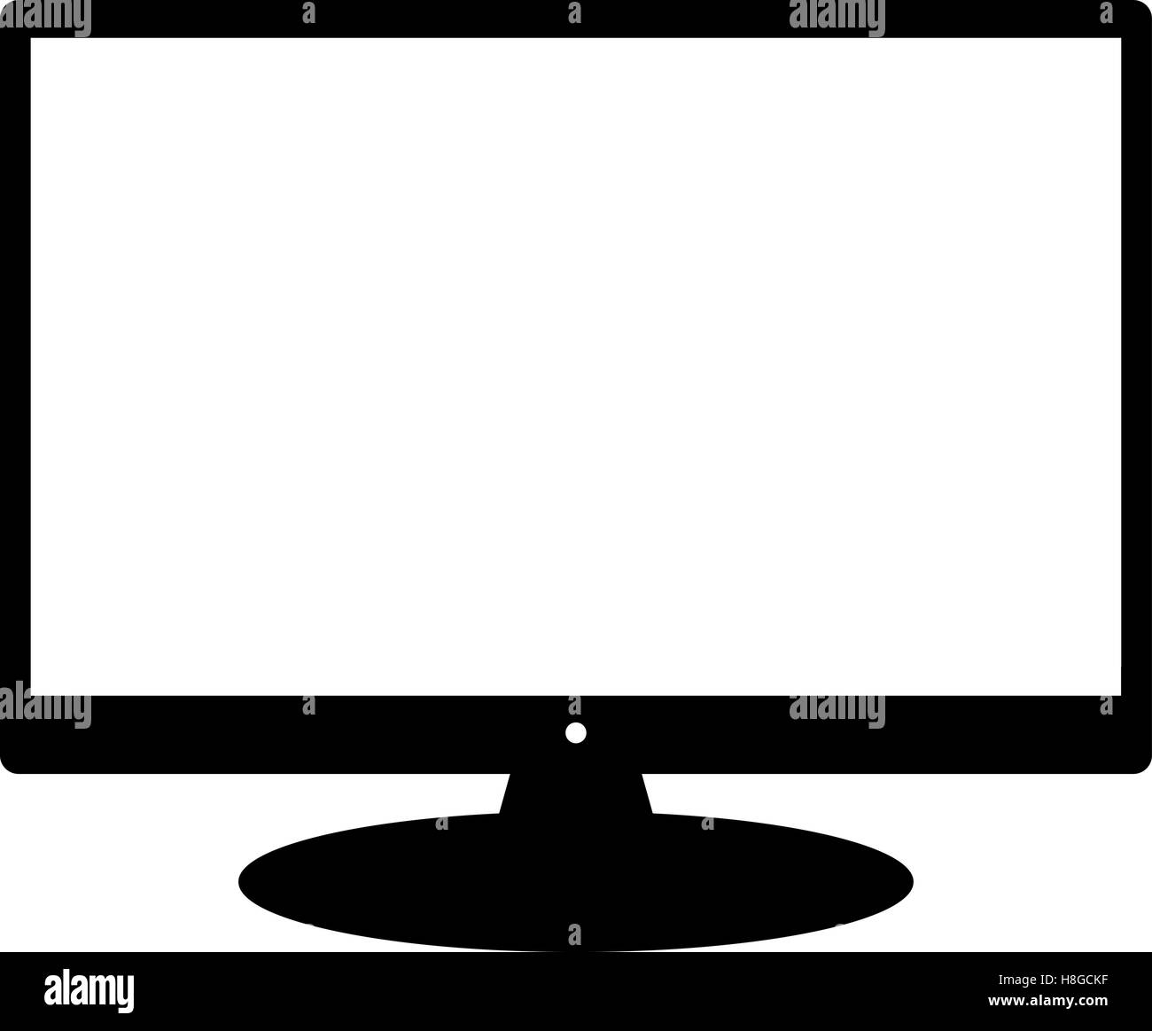 Black Icon of Monitor Stock Vector Image & Art - Alamy