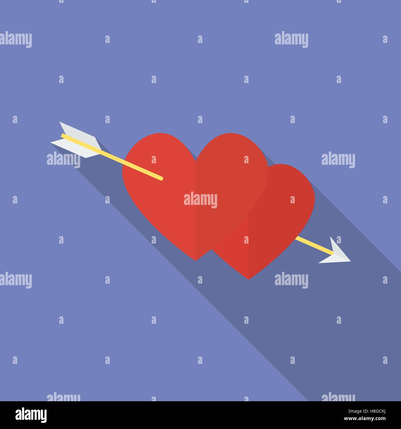 Hearts arrows valentines day Stock Vector Images - Alamy