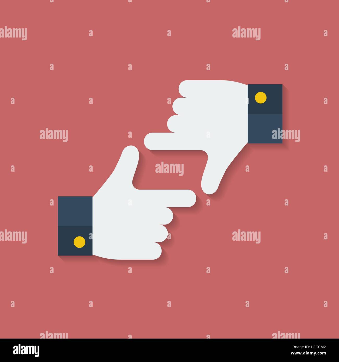 Frame of fingers or hands. Flat style Stock Vector Image & Art - Alamy