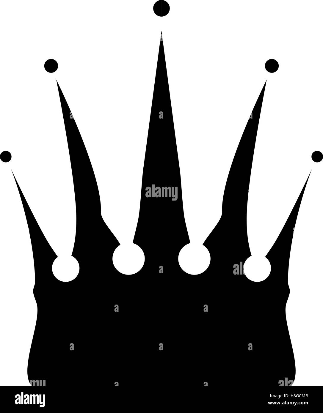 Isolated crown icon royalty Black and White Stock Photos & Images - Alamy
