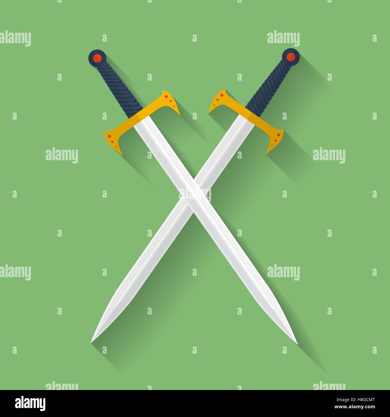 Icon of ancient swords. Flat style Stock Vector Image & Art - Alamy