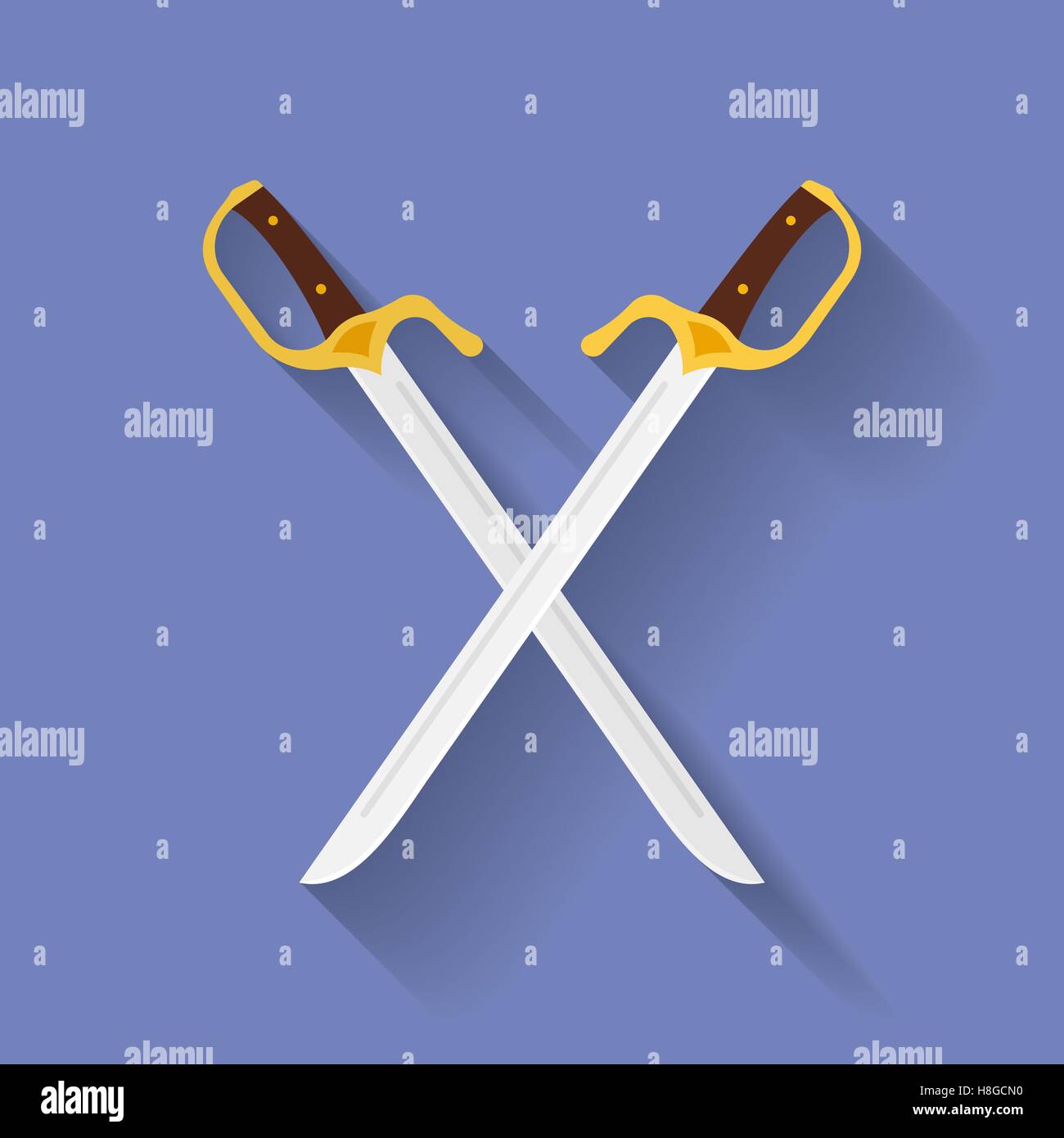 Icon of ancient swords. Flat style Stock Vector Image & Art - Alamy