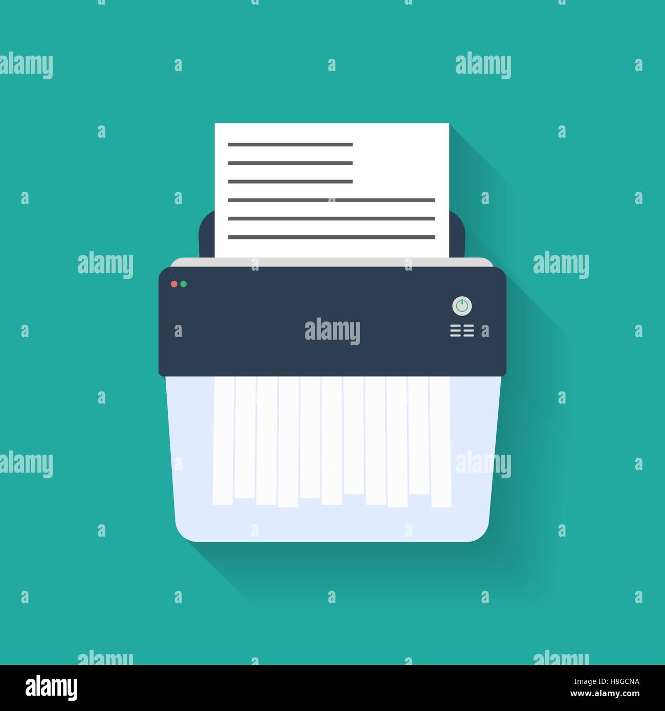 Icon of paper Shredder. Flat style Stock Vector Image & Art - Alamy