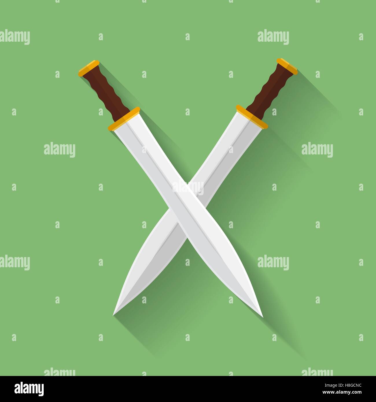 Icon of ancient swords. Flat style Stock Vector Image & Art - Alamy