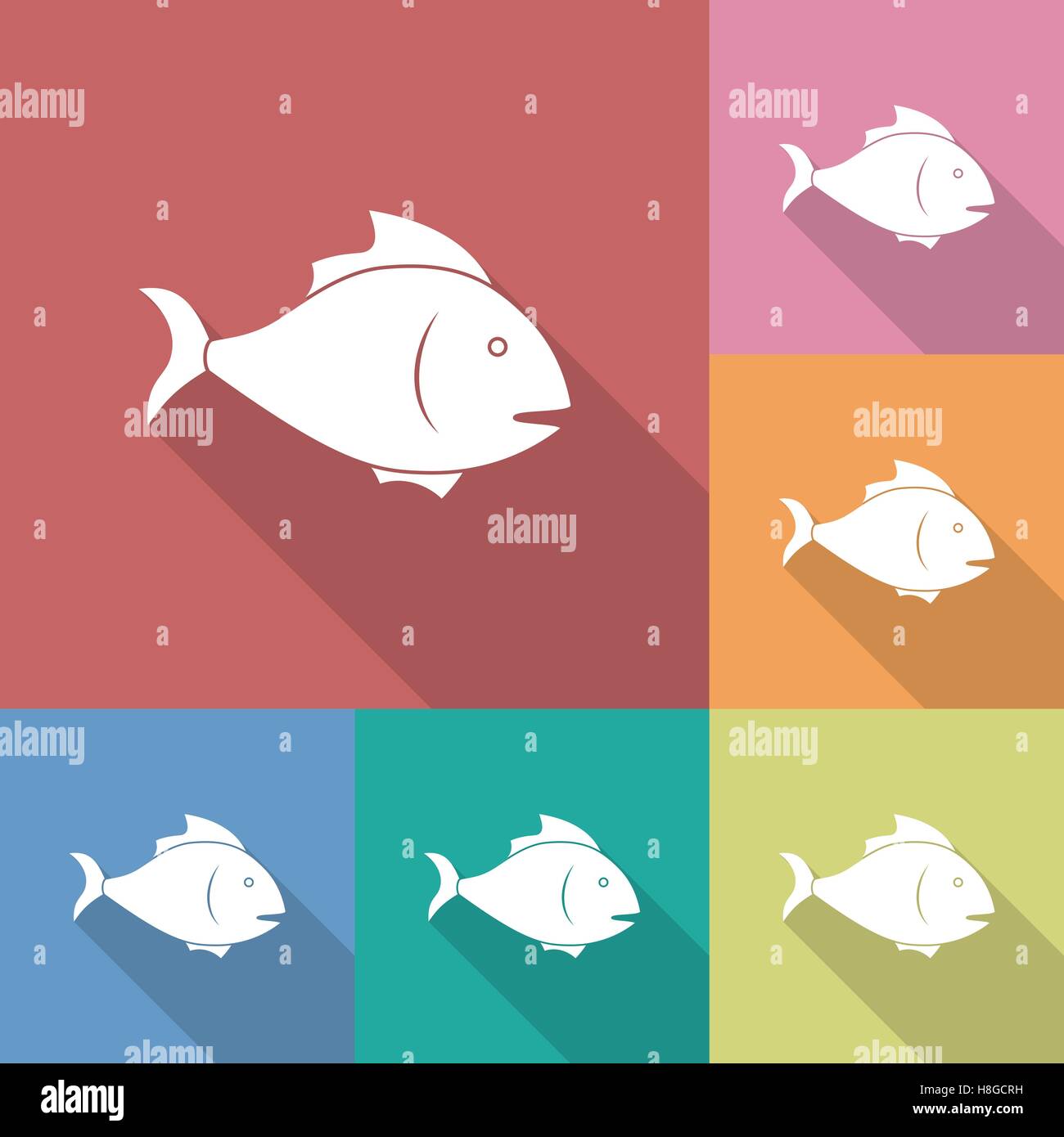 Icon of fish Stock Vector Image & Art - Alamy
