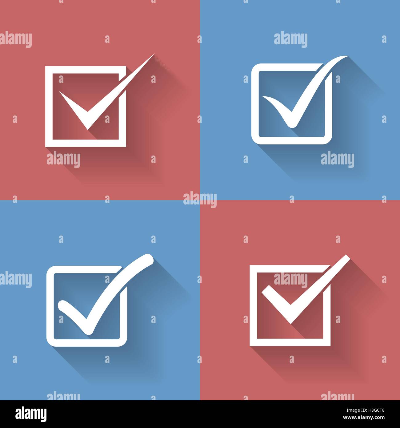 Set of check mark, check box icons Stock Vector Image & Art - Alamy