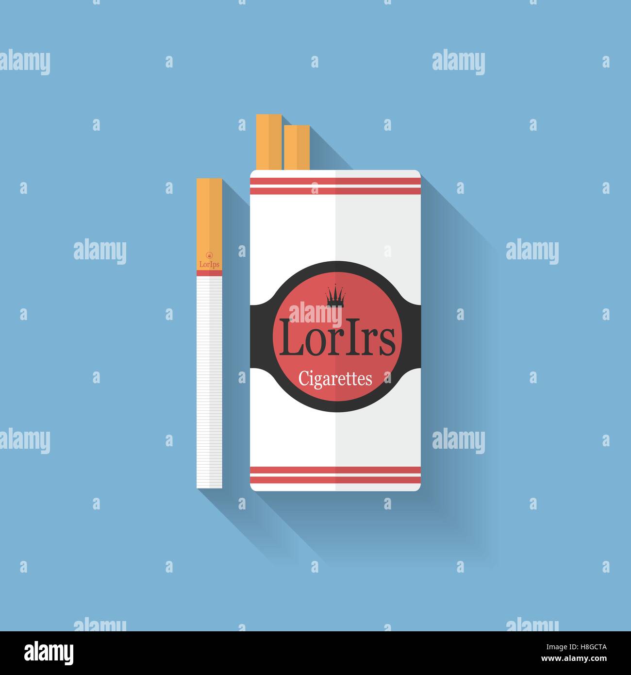 Blank open cigarette package Stock Vector Images - Alamy