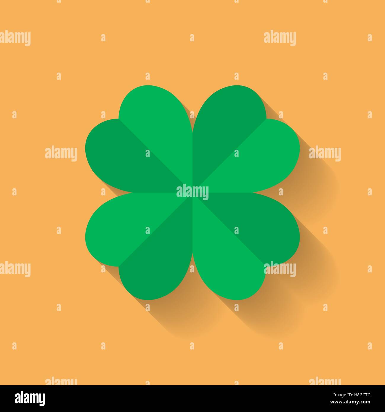Four leaf clover flat icon hi-res stock photography and images - Alamy