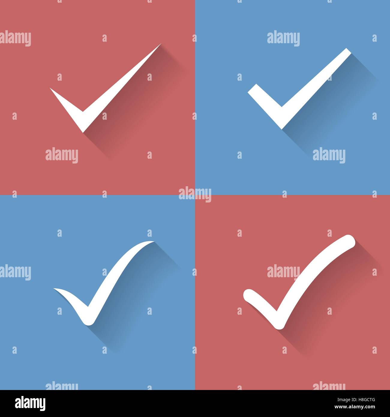 Set of check mark, check box icons Stock Vector Image & Art - Alamy