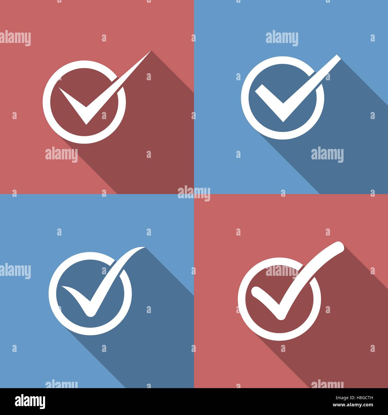 Set of check mark, check box icons Stock Vector Image & Art - Alamy