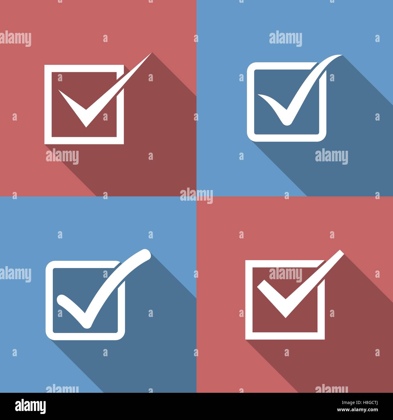 Set of check mark, check box icons Stock Vector Image & Art - Alamy