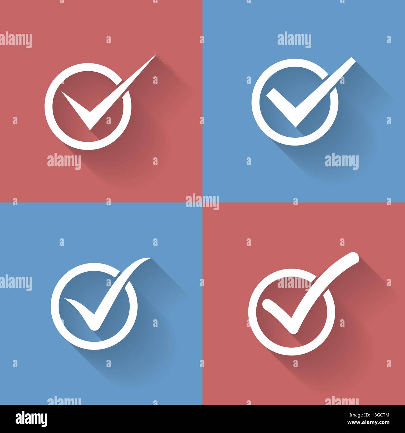 Set of check mark, check box icons Stock Vector Image & Art - Alamy