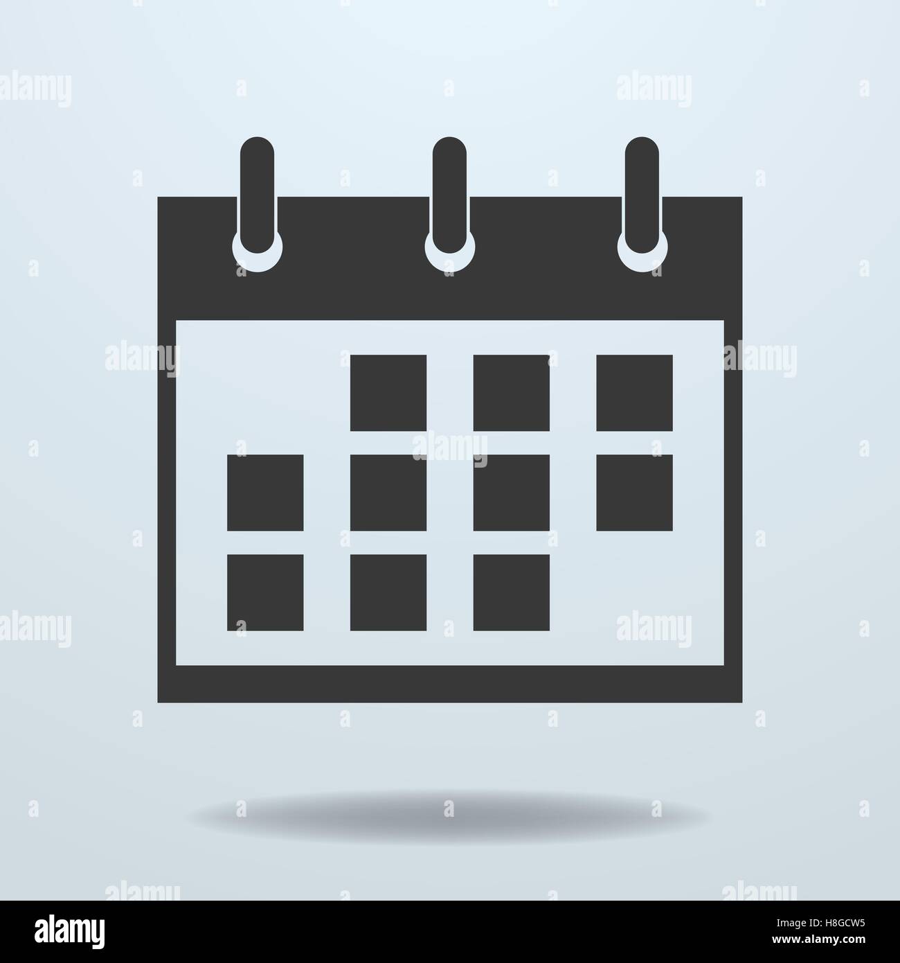 Calendar black simple icon, pictogram. Vector Illustration Stock Vector ...
