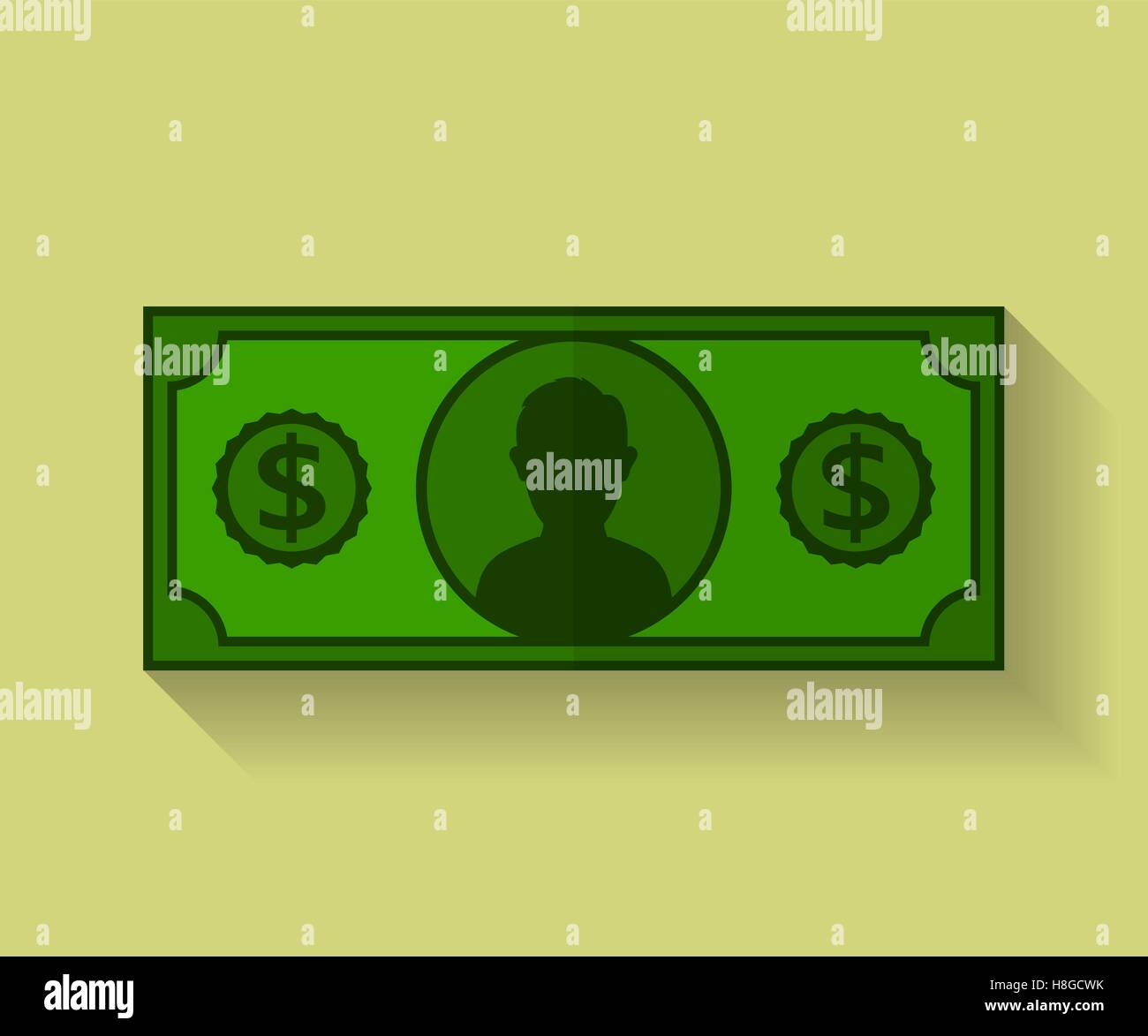 Icon of Dollar. Flat style. Vector Illustration Stock Vector Image ...