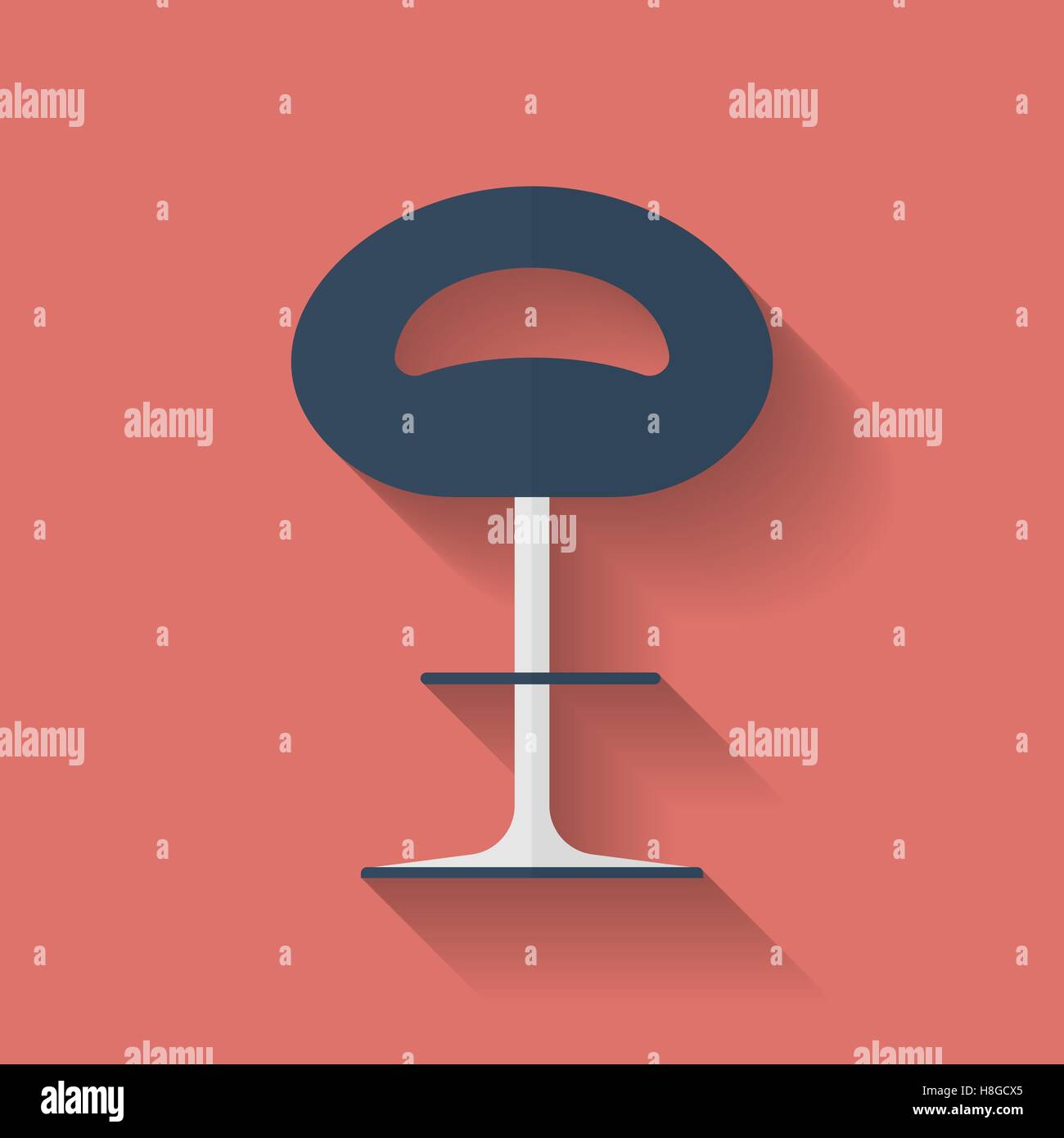 Icon of Chair. Flat style. Vector illustration Stock Vector Image & Art ...