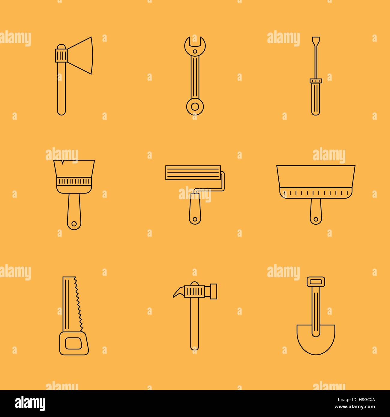 Set of work tools line icons, symbols Stock Vector Image & Art - Alamy