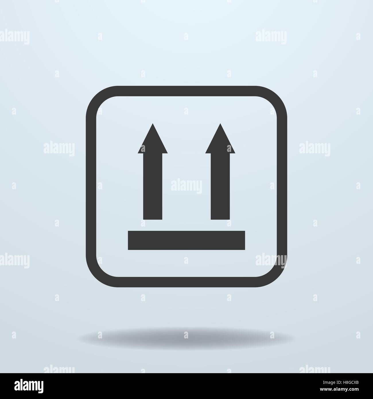 Icon of Side Up sign, symbol. Vector Illustration Stock Vector Image ...