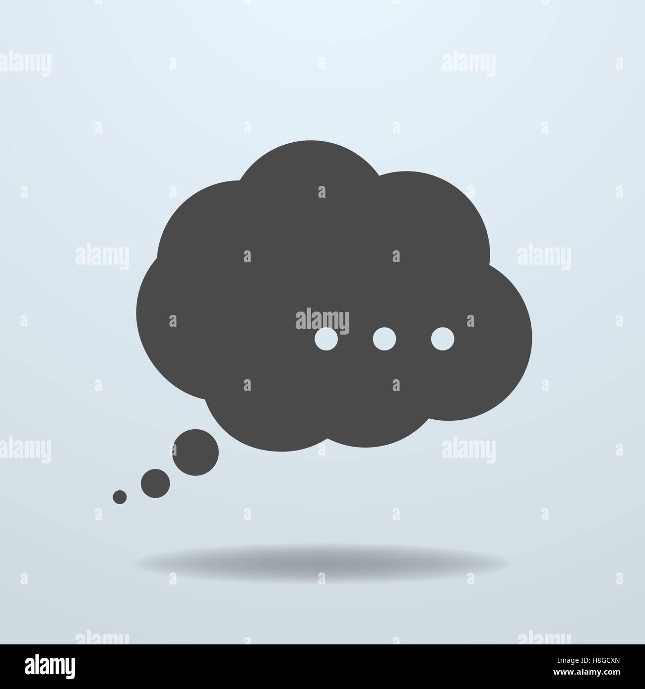 Icon of speech bubble, cloud. Vector Illustration Stock Vector Image ...