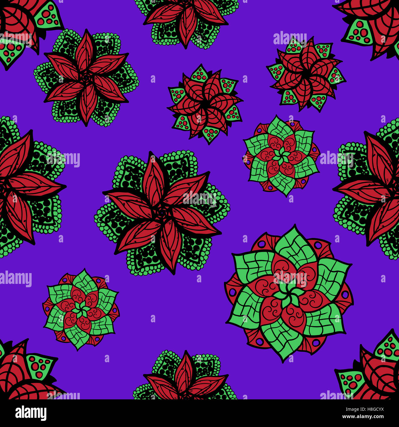 Seamless zen doodle mandala background for art Stock Photo - Alamy