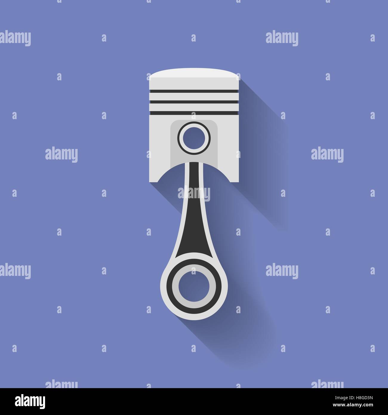 Icon of car engine piston. Flat style Stock Vector Image & Art - Alamy