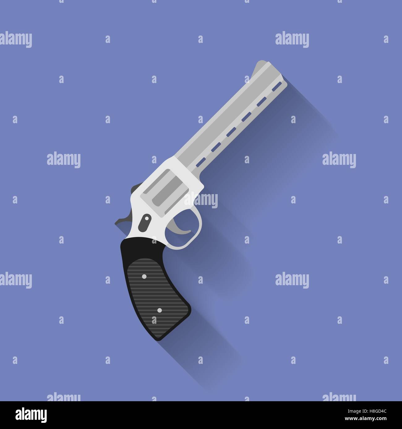 Icon of revolver pistol, gun. Flat style Stock Vector Image & Art - Alamy