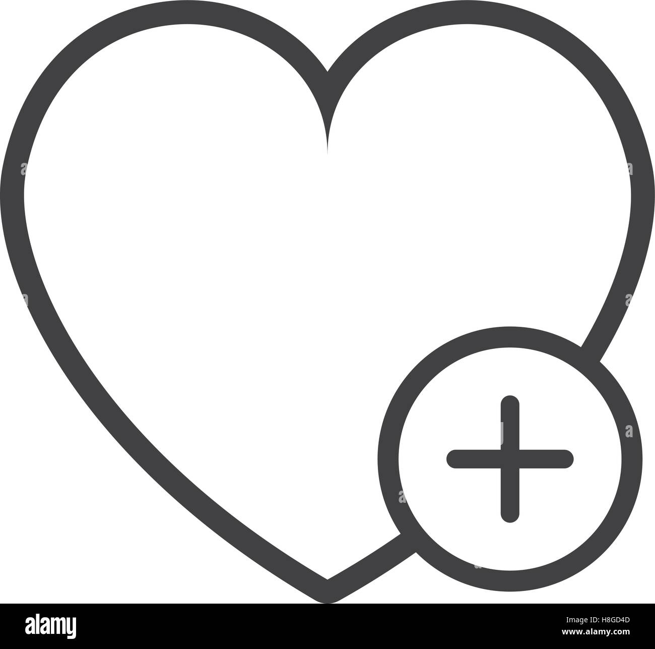 heart shape with cross icon inside circle over white background. vector ...