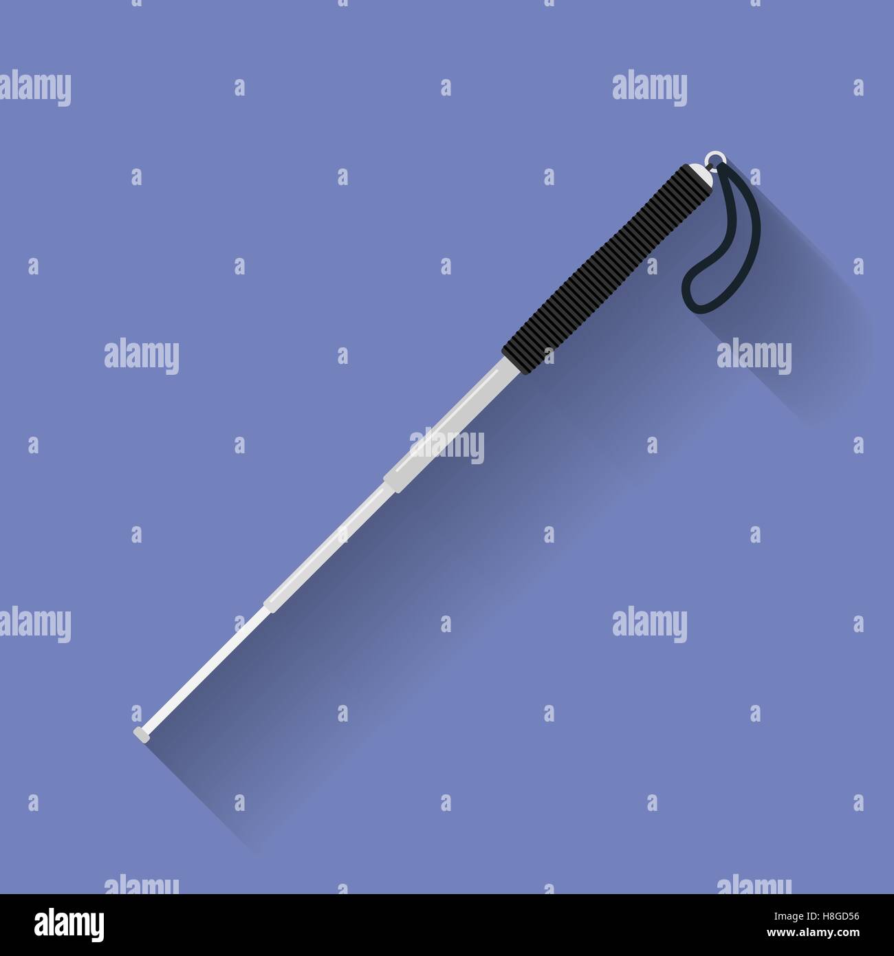 Icon of Police baton or police nightstick. Police folding baton. Flat ...