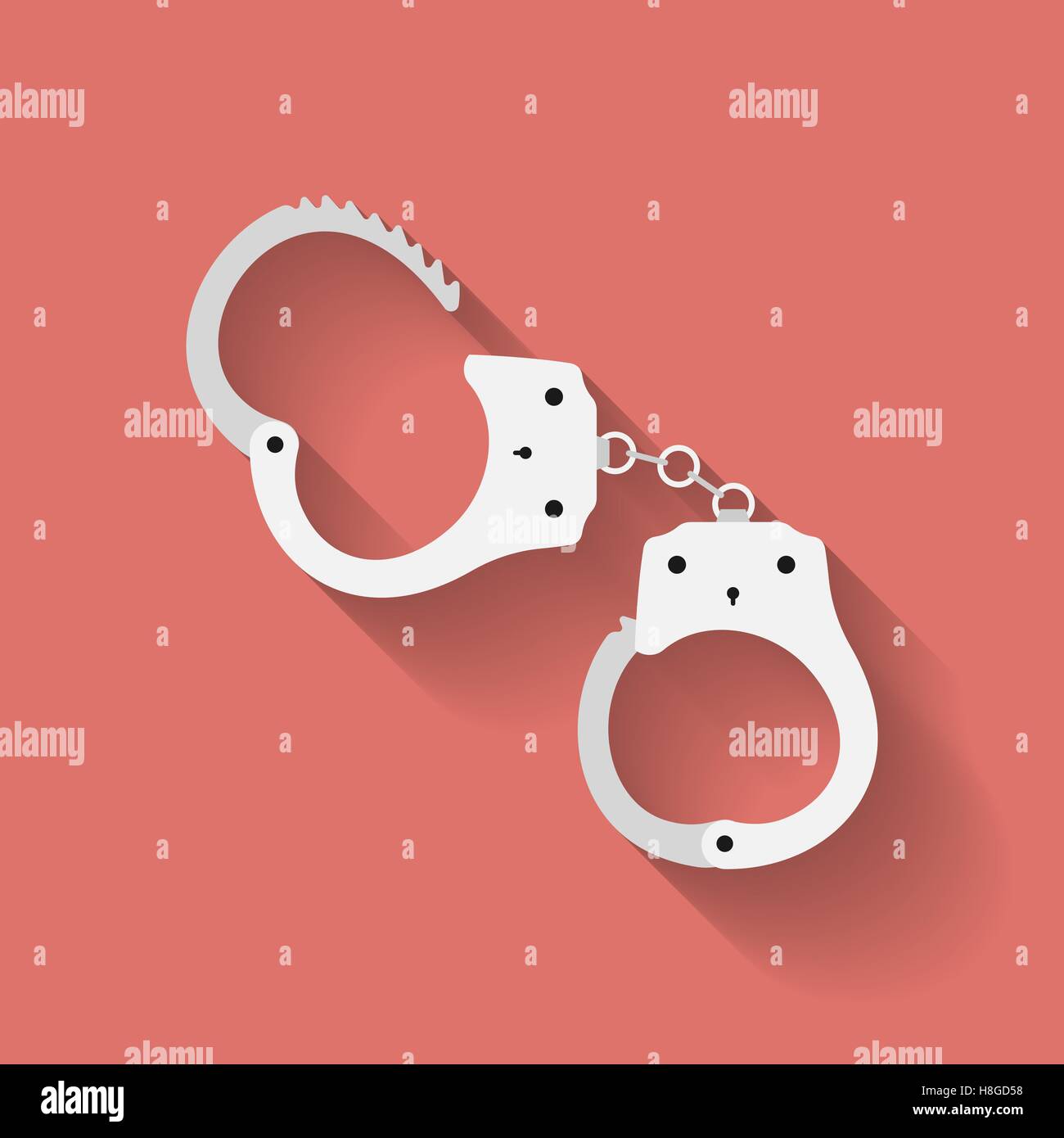 icon of handcuffs. Flat style Stock Vector Image & Art - Alamy