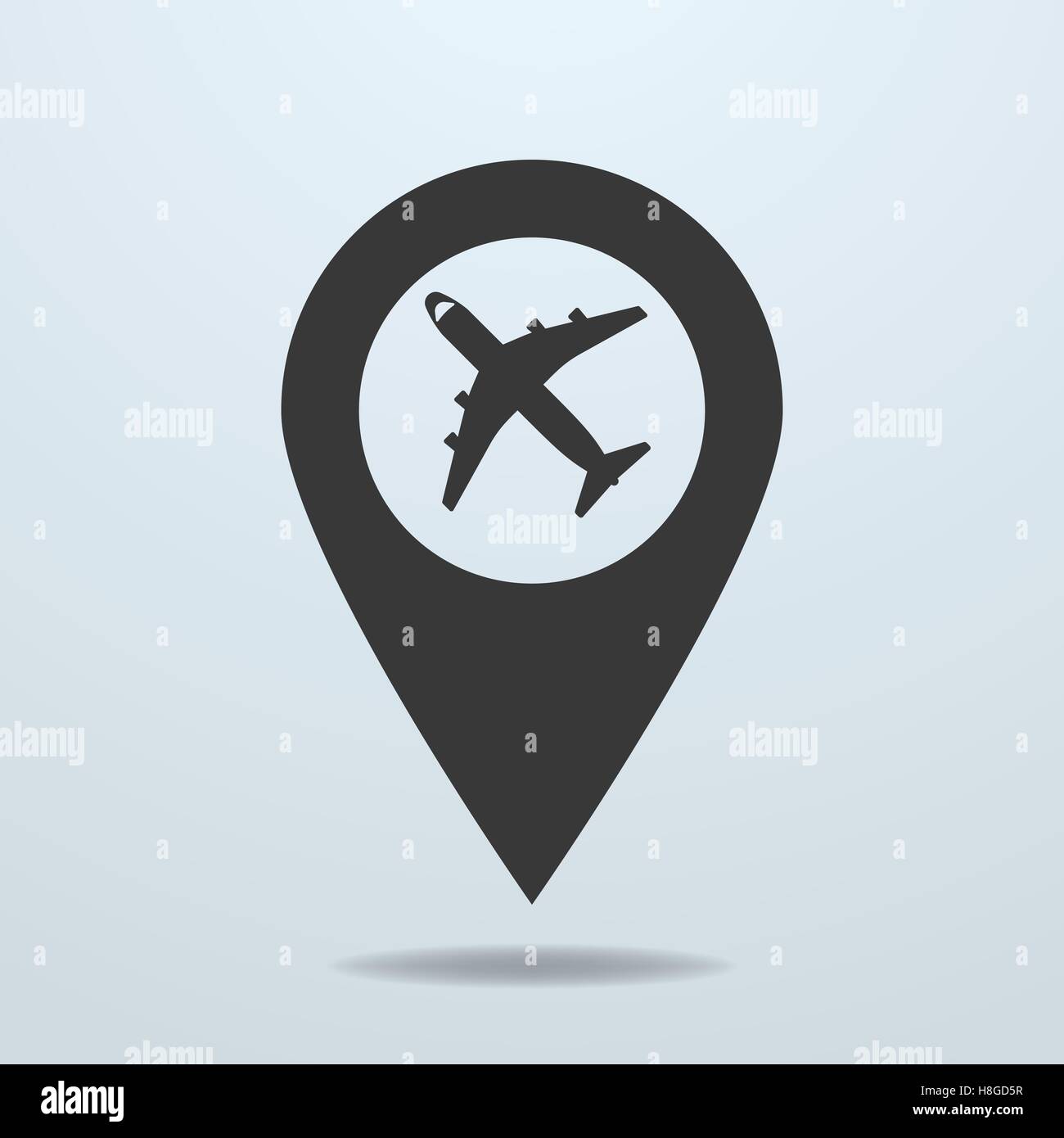 Airport map marker hi-res stock photography and images - Alamy