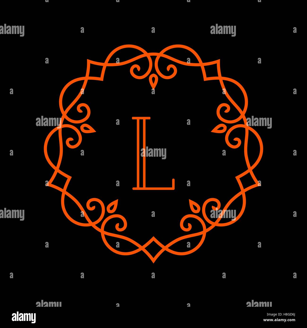 Monogram template, logo design. Line style Stock Vector Image & Art - Alamy