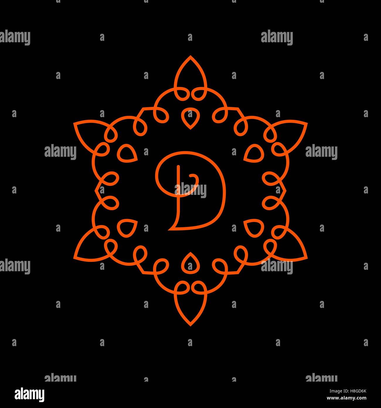 Monogram template, logo design. Line style Stock Vector Image & Art - Alamy